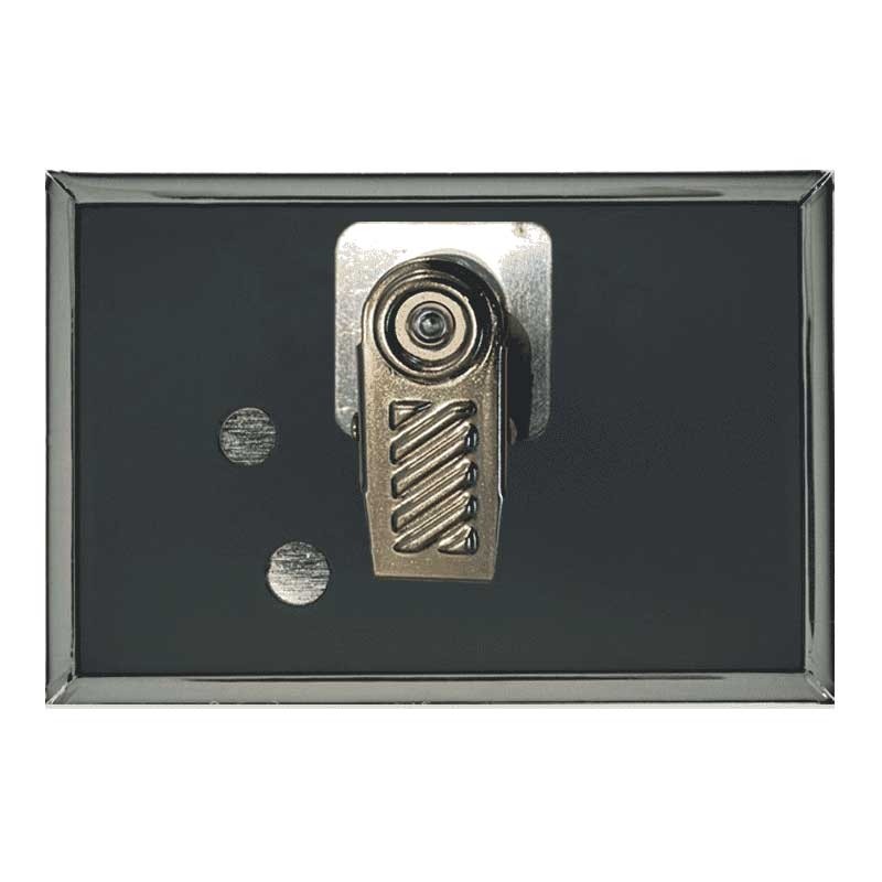 Badge avec pince rectangulaire de 68x45mm